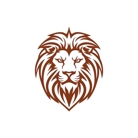 Vektor Symbol Für Das Logo Der Löwenkopf Vorlage Premium Vektor