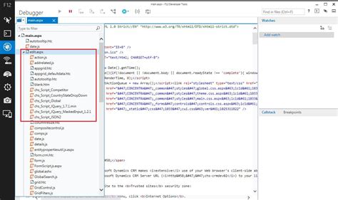 Dynamics Crm 2011 Javascript Debugging In Internet Explorer 11