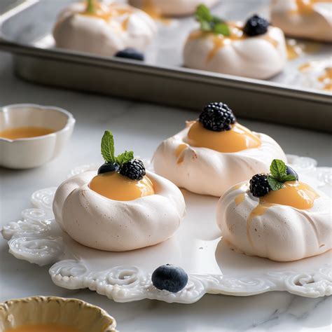 Mini Meringues With Lemon Curd Easy And Elegant Recipe Zazacook