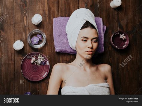 Girl Lies Sauna Before Image And Photo Free Trial Bigstock