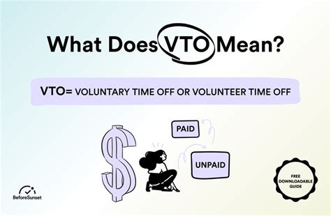 What Is Vto Or Voluntaryvolunteer Time Off