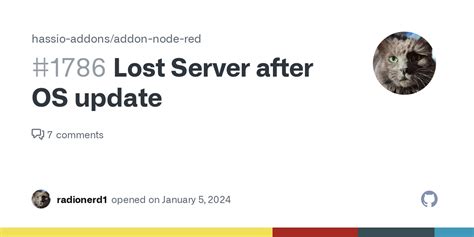 Lost Server After Os Update · Issue 1786 · Hassio Addonsaddon Node