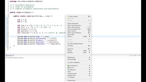 Java Tutorial Arithmetic Operators Youtube