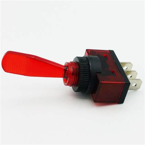 Plastic Toggle Switch Red On Off 20a 6 Pkg Aft Fasteners