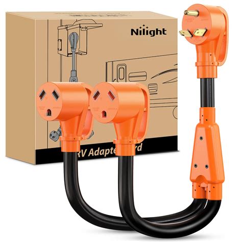 30 Amp Rv Y Splitter Adapter Cord 30a Male Plug To Two