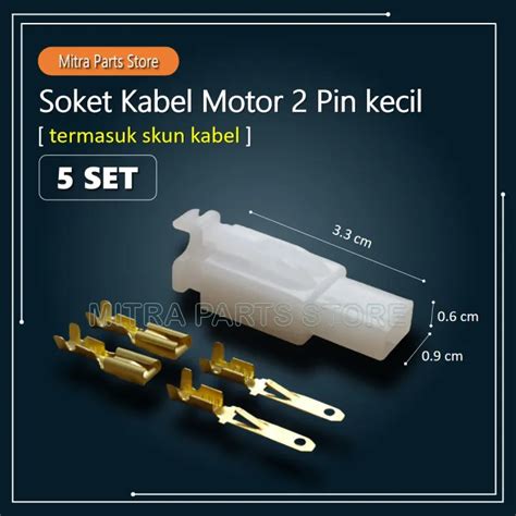 Soket Kabel Motor 2 Pin Kecil 5 Pasang Soket 2 Pin Kecil Socket