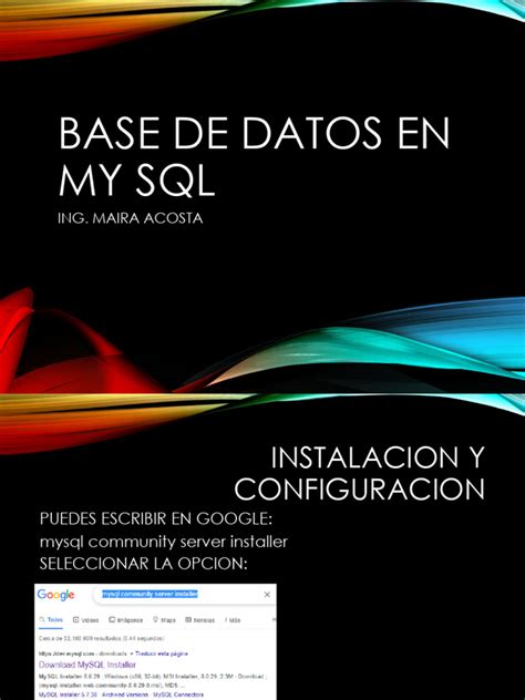 base de datos en my sql pdf sql gestión de datos