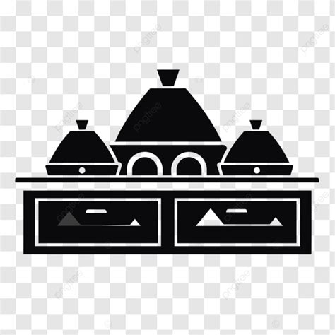 Kitchen Icon In Black And White Vector A Simplistic Black Icon Of