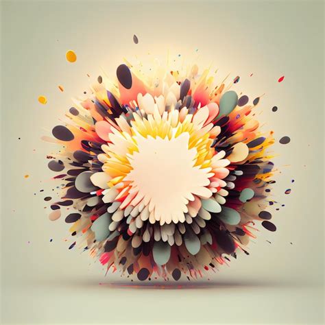 Premium Photo Circle Explosion With Soft Color