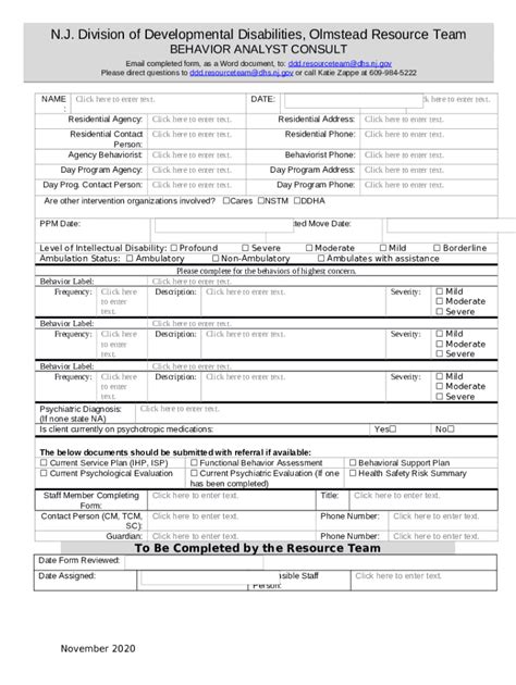 Behavioral Analyst Referral Doc Template Pdffiller