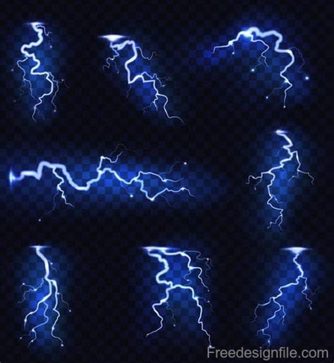 Shining Lightning Illustration Vectors Ai Uidownload