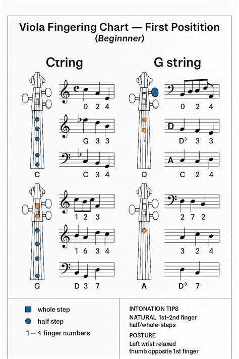 Viola Fingering Chart Interactive Guide And Technique Essentials