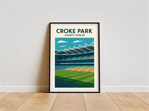 Croke Park Dublin Print Gaa Stadium Poster Irish Sports Travel Wall