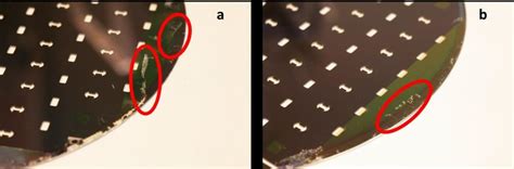 6 The Manual Delamination Test Results Of A The Control Wafer And