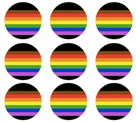 Inclusive Pride Flag Button Template For 075 1 125 Or 225