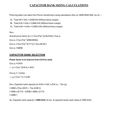 Capacitor Bank Sizing Calculation At ₹ 2500piece In Vadodara Id