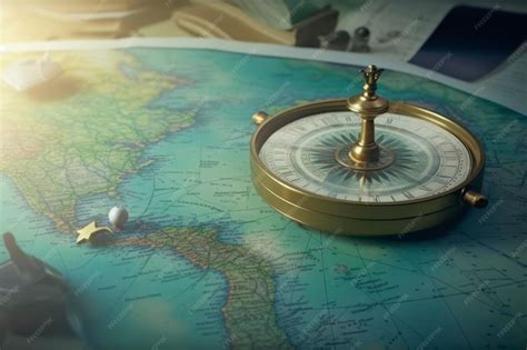 Premium Photo Old Paper Compass Background Advertising Photo 8k Copy