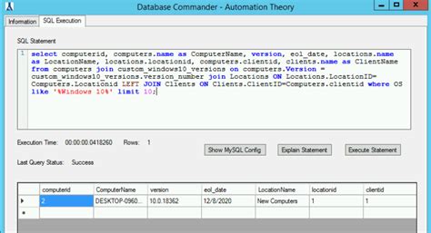mysql for automate 101 building reports automation theory