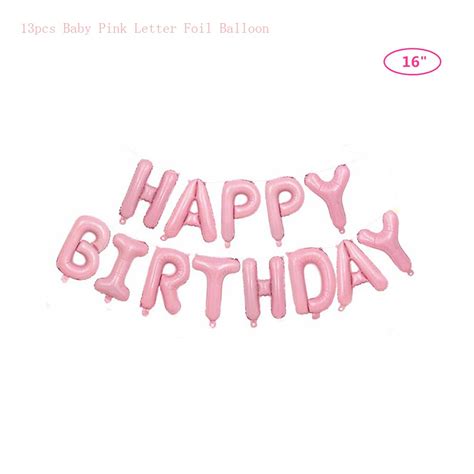 Grattis På Födelsedagen Ballong Alfabet Roséguld F Grandado