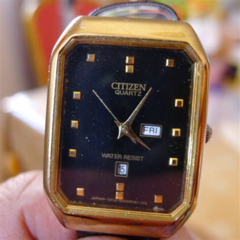 Citizen Black Rectangular Dial Watch Luxury Watches On Carousell