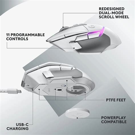 Logitech G502 X Plus White Wireless Gaming Mouse Alfrensia Best Pc