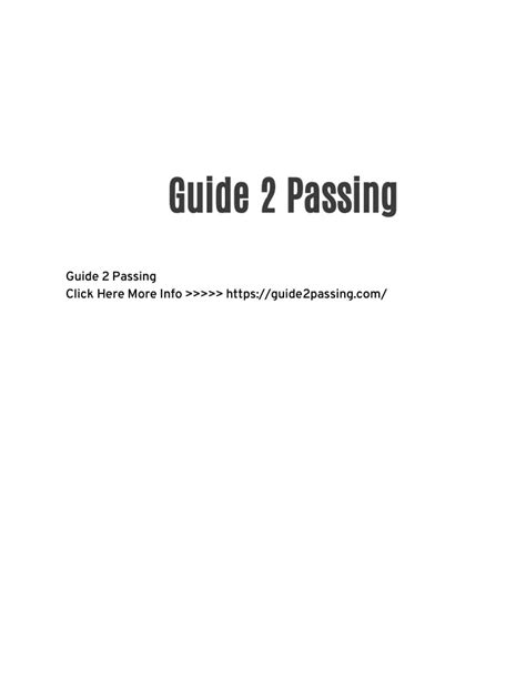 Ppt Guide 2 Passing Easy And Clean Powerpoint Presentation Free