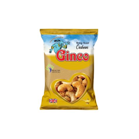 Ginco Honey Roast Cashews 55g X Pack Of 10 Deliciously Sweet