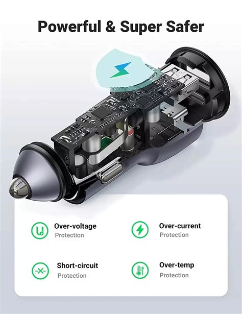 Ugreen Pd 3 0 Qc 3 0 Dual 42 5w Fast Car Charger 60980 For Sale In Pakistan