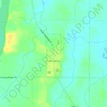 Lake Henry Topographic Map Elevation Terrain