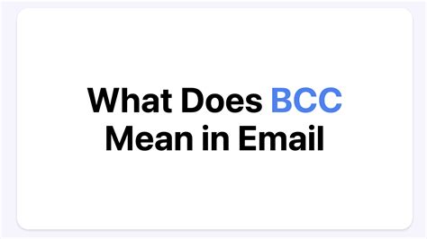 What Does Bcc Mean In Email Scalelist