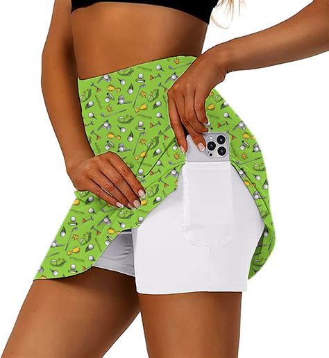Womens Stadium Champion Funny Golf Skirts Inner Shorts Pocket