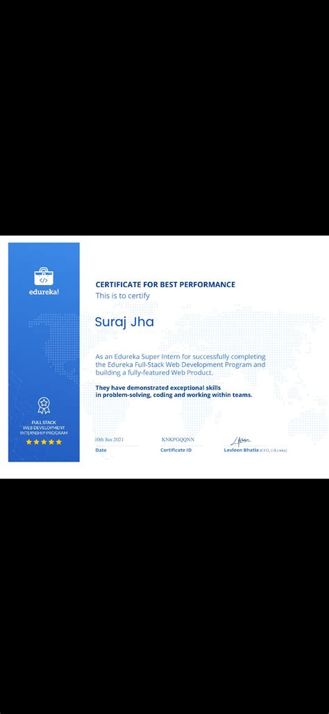 Suraj Jha On Linkedin Edureka Mernstack Webdevelopment Internship Fullstackdeveloper