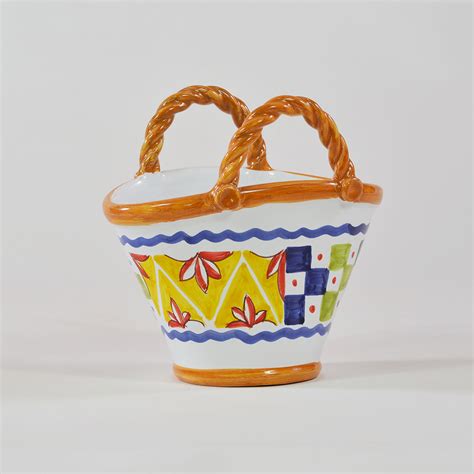 Small Coffa With Folklore Decoration Duca Di Camastra Ceramiche