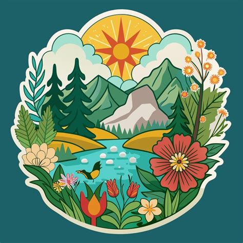 Scenic Sticker Vectors And Illustrations For Free Download Freepik