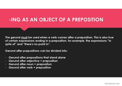 Other Uses Of Ing Grammar Guide English Esl Powerpoints