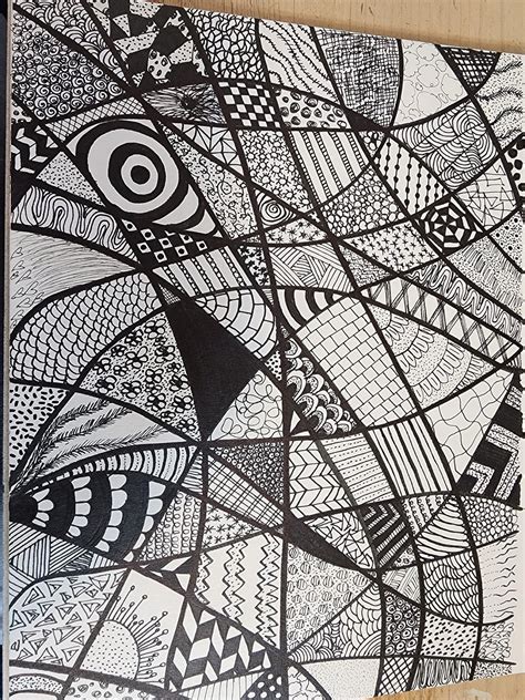 Zen Doodle Patterns Black And White Abstract Zentangle Art Diy