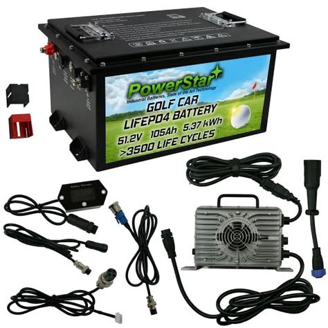 Powerstar 48v Lifepo4 Deep Cycle Golf Cart Battery Replacement For