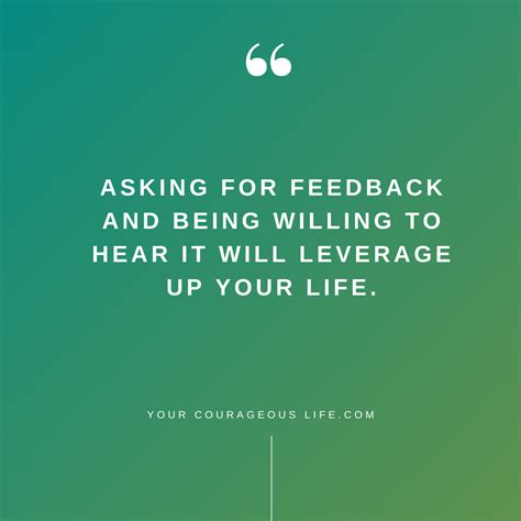 Asking Feedback Quotes