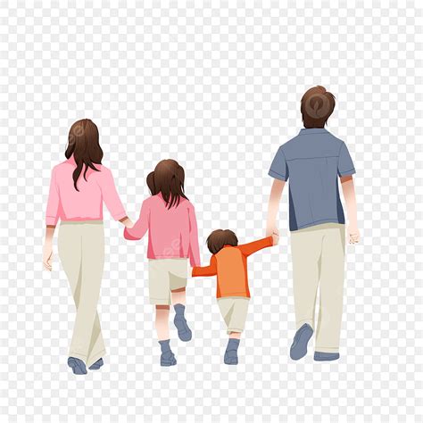 Familia De Cuatro Dibujos Animados 80 Familia Con Cuatro Hijos