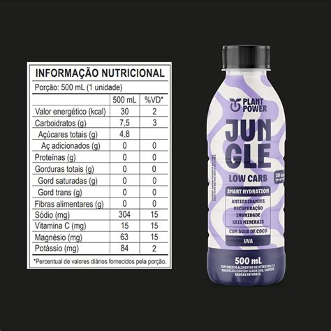 Suplemento Alimentar Plant Power Jungle Low Carb Uva 500ml Gbarbosa