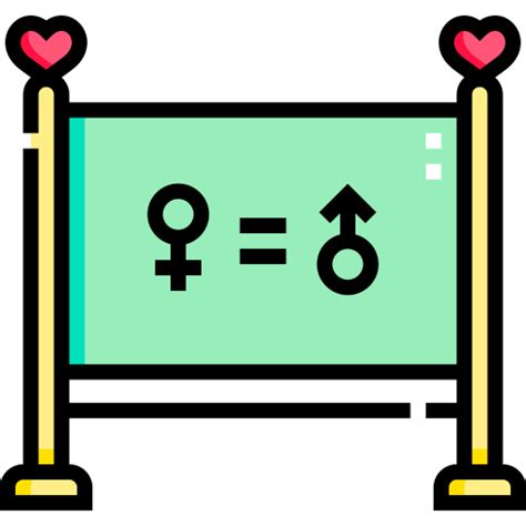 Gender Equality Detailed Straight Lineal Color Icon