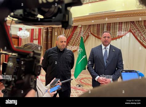 Ukrainian Head Of Presidential Office Andriy Yermak Right And