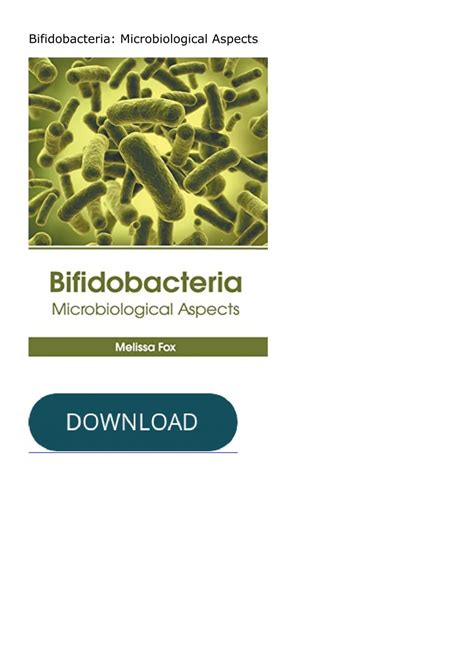 ️pdf⚡️ Bifidobacteria Microbiological Aspects