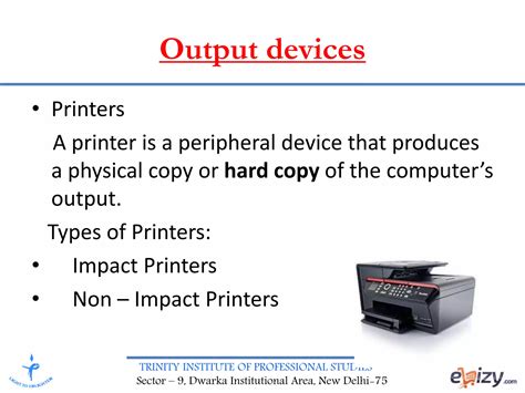 Output Devices Types Of Output Devices PPTX Desktop Publishing Computer Software And