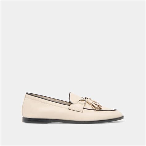 Loklan Ivory Leather Loafers Dolce Vita