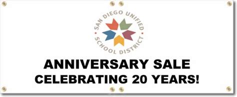 San Diego Unified School District Banner Logo Center 99 00 Nicebadge™