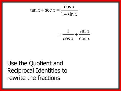 Proving Trigonometric Identities Ppt