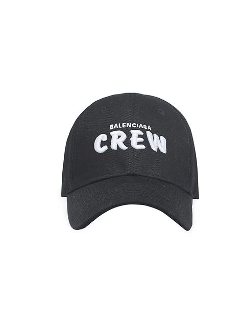 Balenciaga Mens Crew Cap Black Editorialist