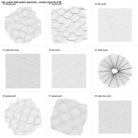 Set Of 50 X Geometric Moiré Interference Pattern Vector Files For