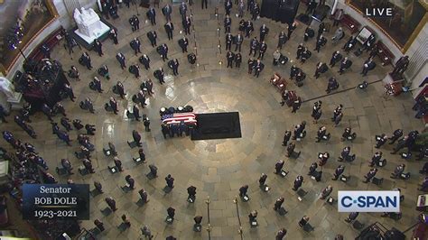 Senator Bob Dole Casket Arrival And Memorial Service At Us Capitol